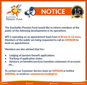 Notice: Appointments – Seychelles Pension Fund